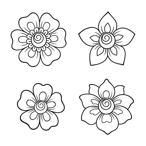 Henna Flower Stencil