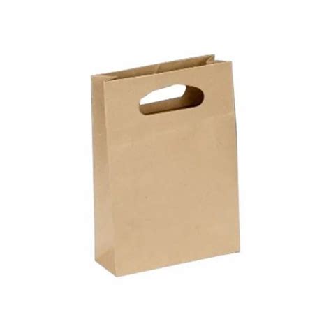 Brown 2 Kilogram Capacity Plain D Cut Paper Bag For Packaging Use At