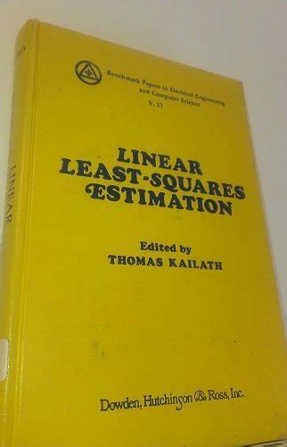 Linear Least Squares Estimation Buy Online At Best Price In Egypt