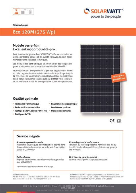 M0373375 DOC Module SOLARWATT ECO 120M 375Wc 012021 V001 Serelio
