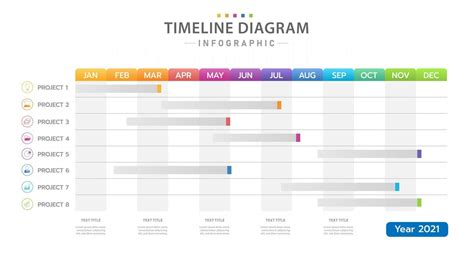 Monthly Modern Timeline Grant Chart