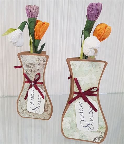 Ръчно изработена картичка за 8 март Поздравителни картички