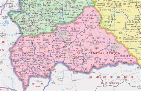 中非地图中文版 中非地图 地理教师网