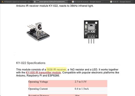 IR Remote Signal Not Recieved Sensors Arduino Forum
