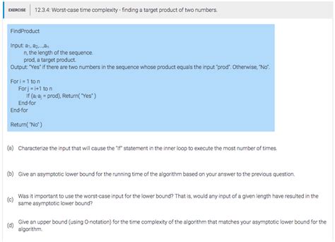 Solved Exercise 1234 Worst Case Time Complexity Finding A