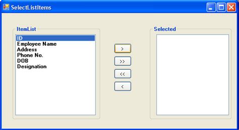 Move Items From One Listbox To Another In Csharp Net Mindstick
