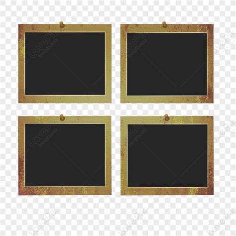 향수 일러스트 빈티지 초라한 낡은 사진 용지 액자깨진 종이압정 Png 일러스트 무료 다운로드 Lovepik