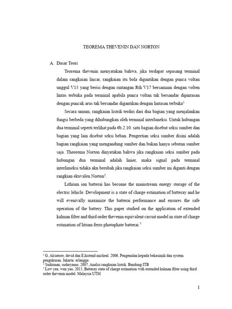 Teorema Thevenin Dan Norton Pdf