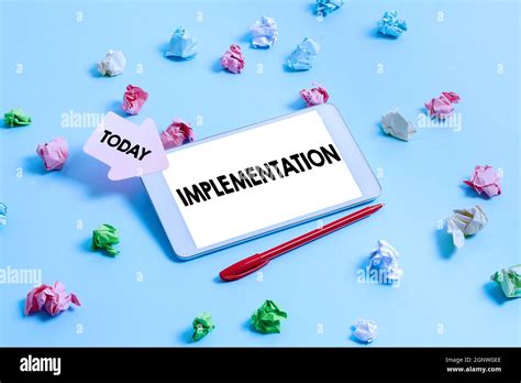 Handwriting Text Implementation Word Written On The Process Of Making