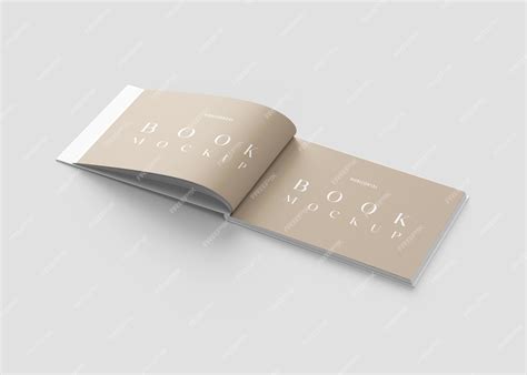 Premium Psd Realistic Horizontal Book Mockup Editable Psd