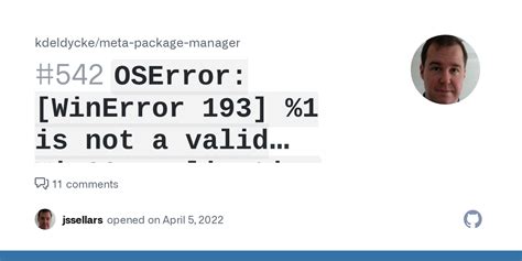 `oserror Winerror 193 1 Is Not A Valid Win32 Application` · Issue