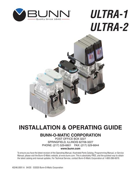 Bunn Ultra 2 Hp Liquid Autofill Black Ultra™ Lafi Frozen Beverage