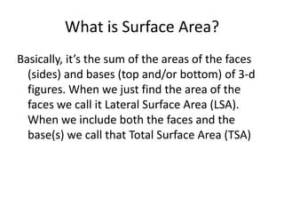 Formulas For Calculating Surface Area And Volume PPTX