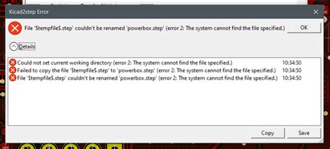 Cant Export Step Other Exports Like Vrml Work Fine Is There A Way To Debug This Rkicad