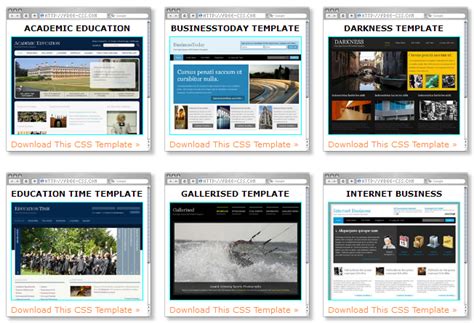 get 1800 free css templates from free ~ html css template free web templates web