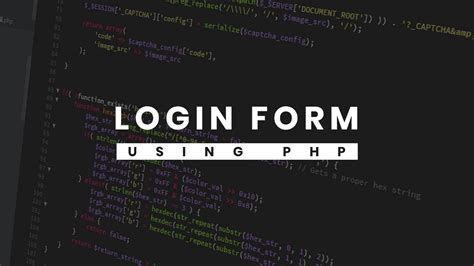 Login Form In Php And Mysql Youtube