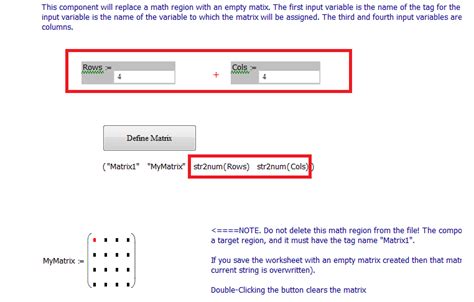 Solved Re Define The Column And Rows In A Matrix Ptc Community