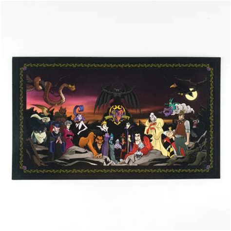 Disney Villains Postcard 1990s Evil Queen Hearts Captain Hook Cruella