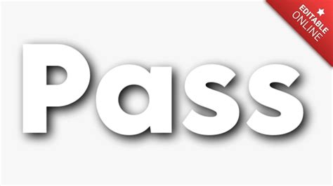 Pass Text Effect Generator
