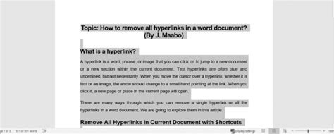 How To Remove All Hyperlinks In A Word Document Vba And Vbnet Tutorials Education And