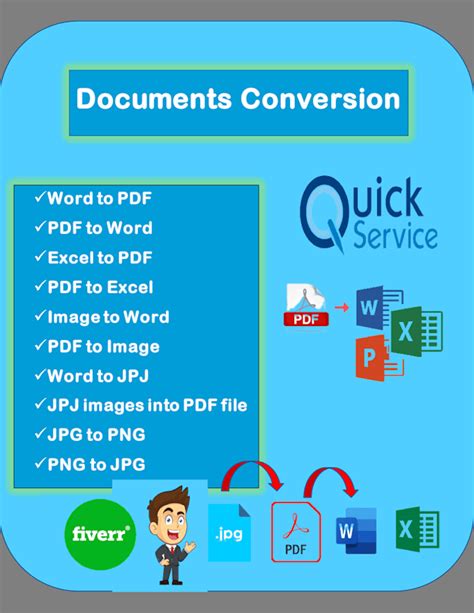 convert word excel png to pdf and reverse by amber6677 fiverr