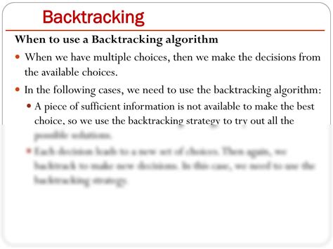 SOLUTION Lecture Backtracking Studypool