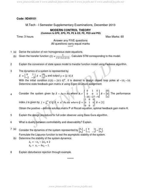 9d49101 Modern Control Theory Pdf Control Theory Applied Mathematics