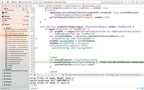 Ios When I Stop Avaudioplayer I Get An Error Excbadaccess Stack