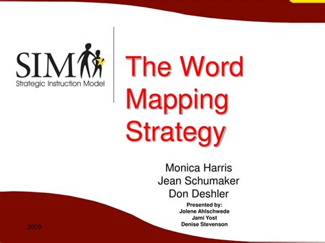 Ppt The Word Mapping Strategy Powerpoint Presentation Free Download
