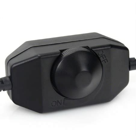 Premium V DC PWM Manual Knob LED Dimmer Switch For LED Strip Light Black Stylish