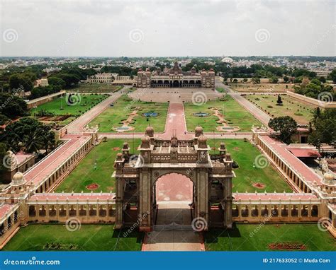 Aerial View Of Mysore Palace In Karnataka State Of India Editorial Photography Image Of Line