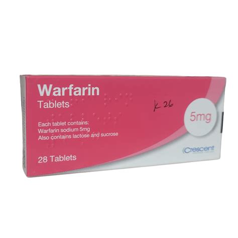 Crescent Warfarin Warfarin 5mg X 28 Tablets Vastovers Retail Store