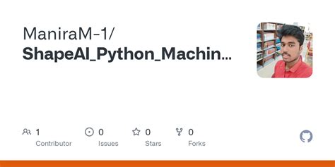 Github Maniram 1shapeaipythonmachinelearning