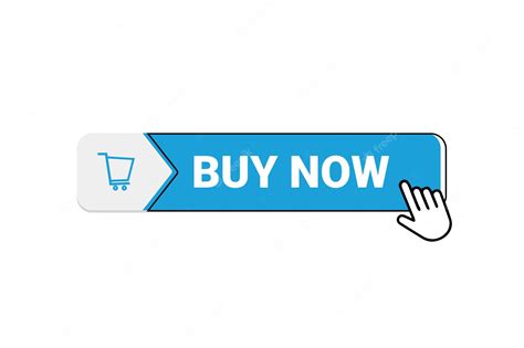 Premium Vector Buy Now Button With Hand Cursor