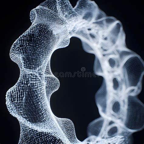 Glowing White Particle Ring Abstract Digital Art Stock Illustration Illustration Of Glowing