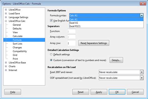 limitation on basic function names english ask libreoffice
