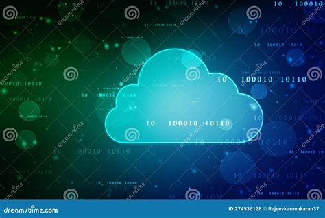 2d Illustration Of Cloud Computing Digital Cloud Computing Concept