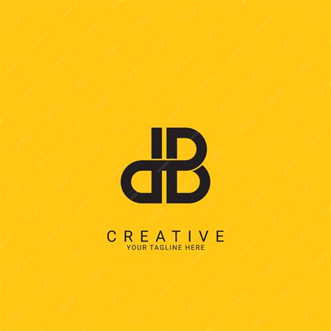 Premium Vector Minimal Creative Initial Based Db Bd Logo Letter Db Bd