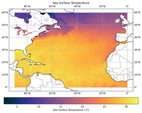 how to retrieve and visualize sea surface temperature data using python by dan carlson