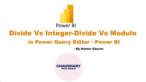 Arithmetic Operation Divide Vs Integer Divide Vs Modulo In Power Query Editor Power Bi