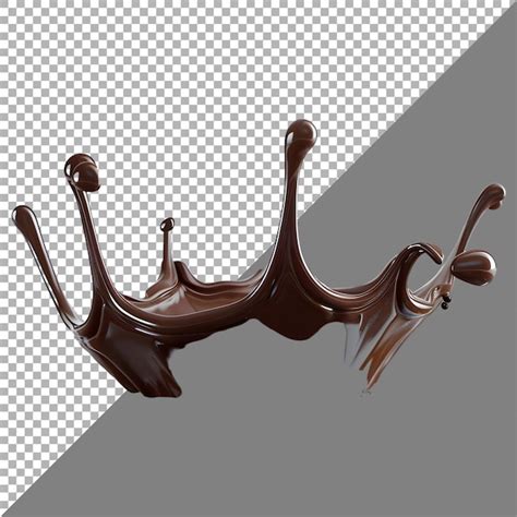 투명한 배경에 초콜릿 스플래시 Ai 생성 프리미엄 Ai 생성 Psd