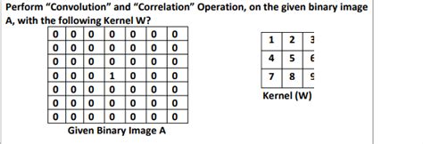Solved Perform Convolution And Correlation Operation On Chegg