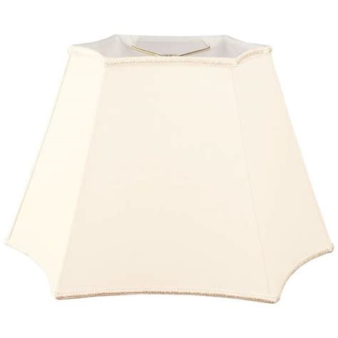 Royal Designs Rectangle Curved Inverted Corner Designer Lamp Shade Eggshell 10 X 6 X 12 X