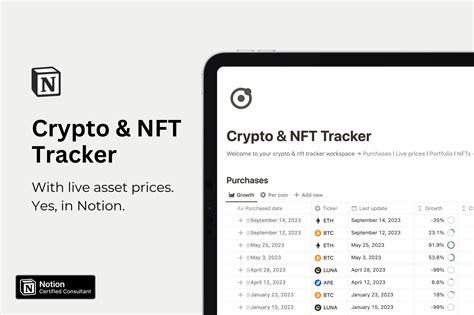 Crypto And Nft Tracker For 39 By Templates For Notion Finance Notion
