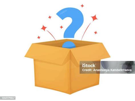 질문이 미스터리 콘테스트 골판지 상자 미스터리 박스 선물 질문 아이콘 미스터리에 대한 스톡 벡터 아트 및 기타 이미지