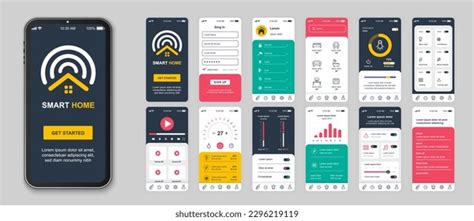 User Interface Elements Set Smart Home Stock Vector Royalty Free Shutterstock