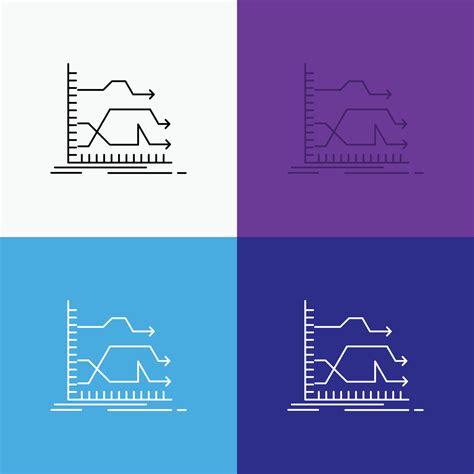 Arrows Forward Graph Market Prediction Icon Over Various Background Line Style Design