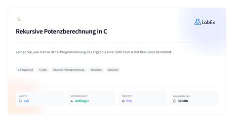 Rekursive Potenzberechnung In C Labex