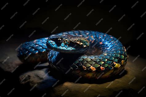 Premium Ai Image Close Up Of A Python Generative Ai