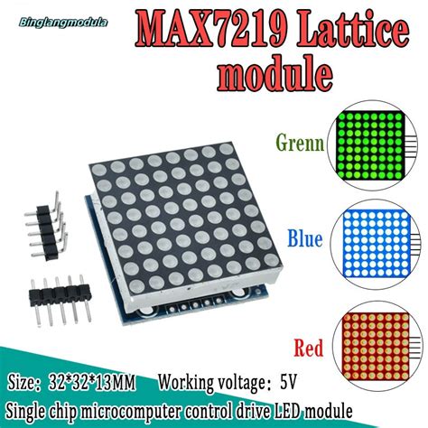 Max7219 Dot Matrix Module Microcontroller Module Diy Kit Mcu Led